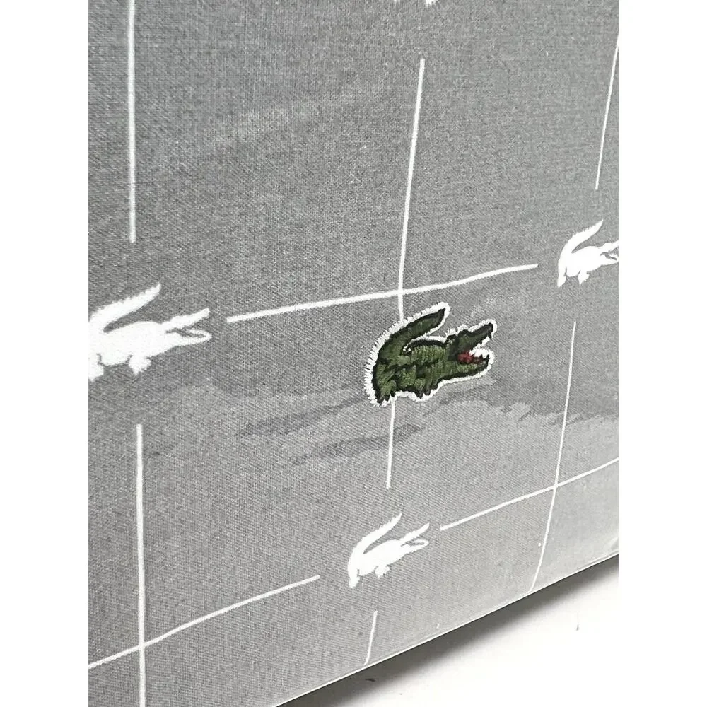 Lacoste | Bedding | Lacoste Logo Crocodile King Sheet Set Grey Steel 0 ...